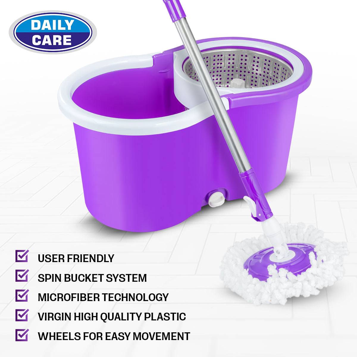 SPIN WITH BUCKET MOP PIPE SET – Daily care stores